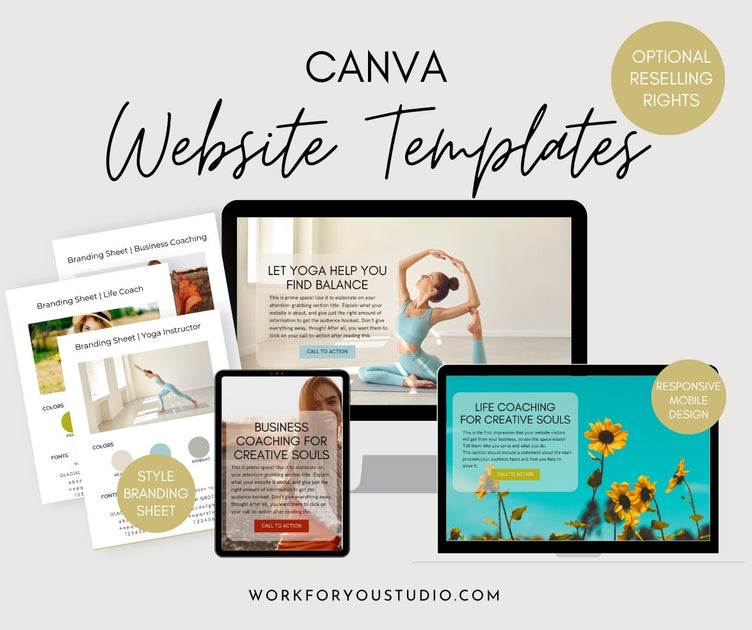 Canva Templates for Freelancers | Work for You™ Studio | Work for You Shop